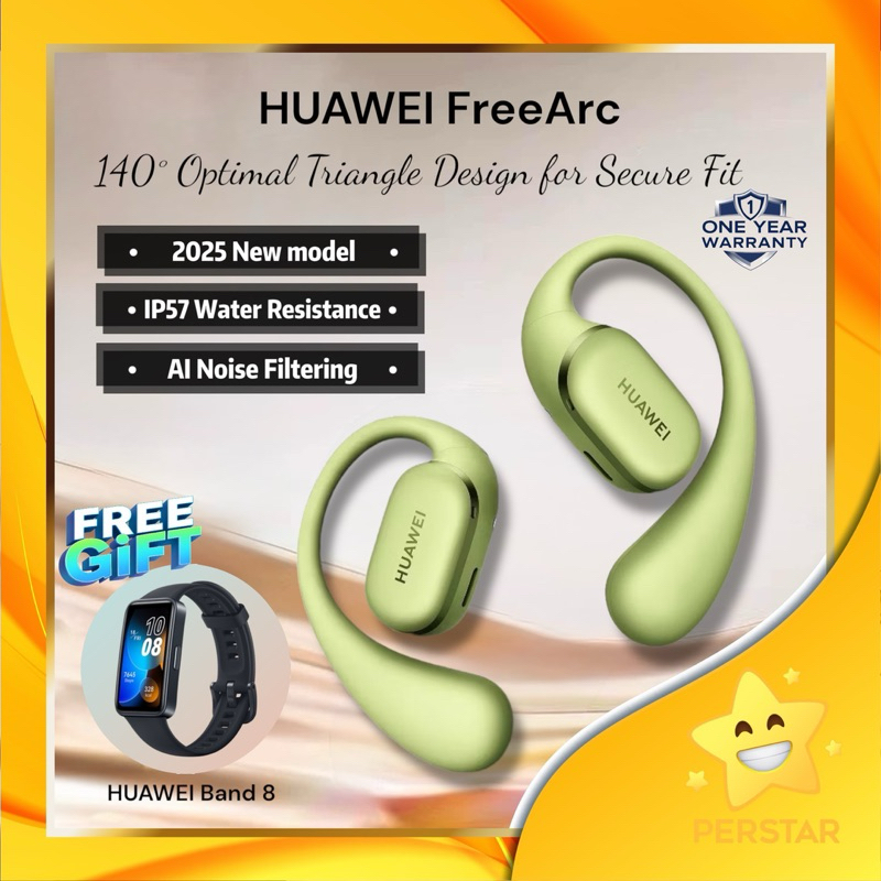HUAWEI FreeArc Earphone | 140° Optimal Triangle Design for Secure Fit ...
