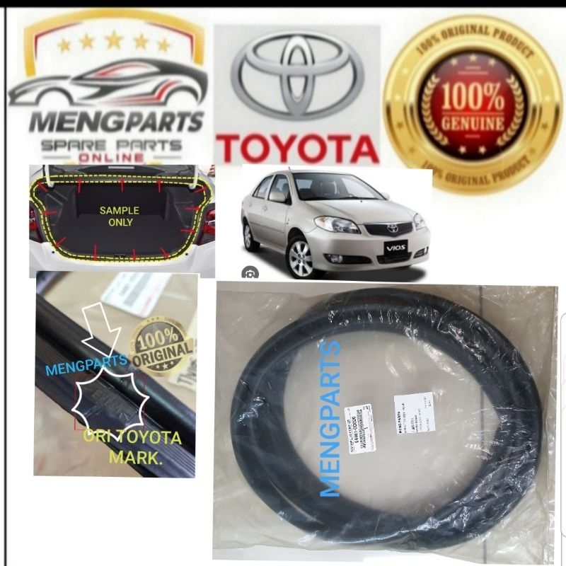 ORIGINAL TOYOTA VIOS NCP42 2003Y-2007Y REAR BONNET RUBBER ORIGINAL 💯 ...