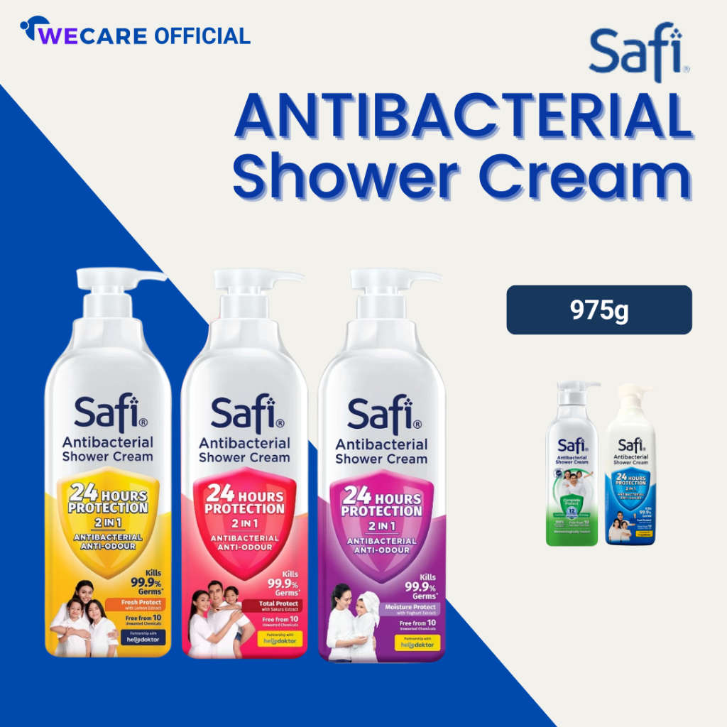 Safi Anti Bacterial Protect Shower Cream (975g) - (Fresh/Gentle/Total ...