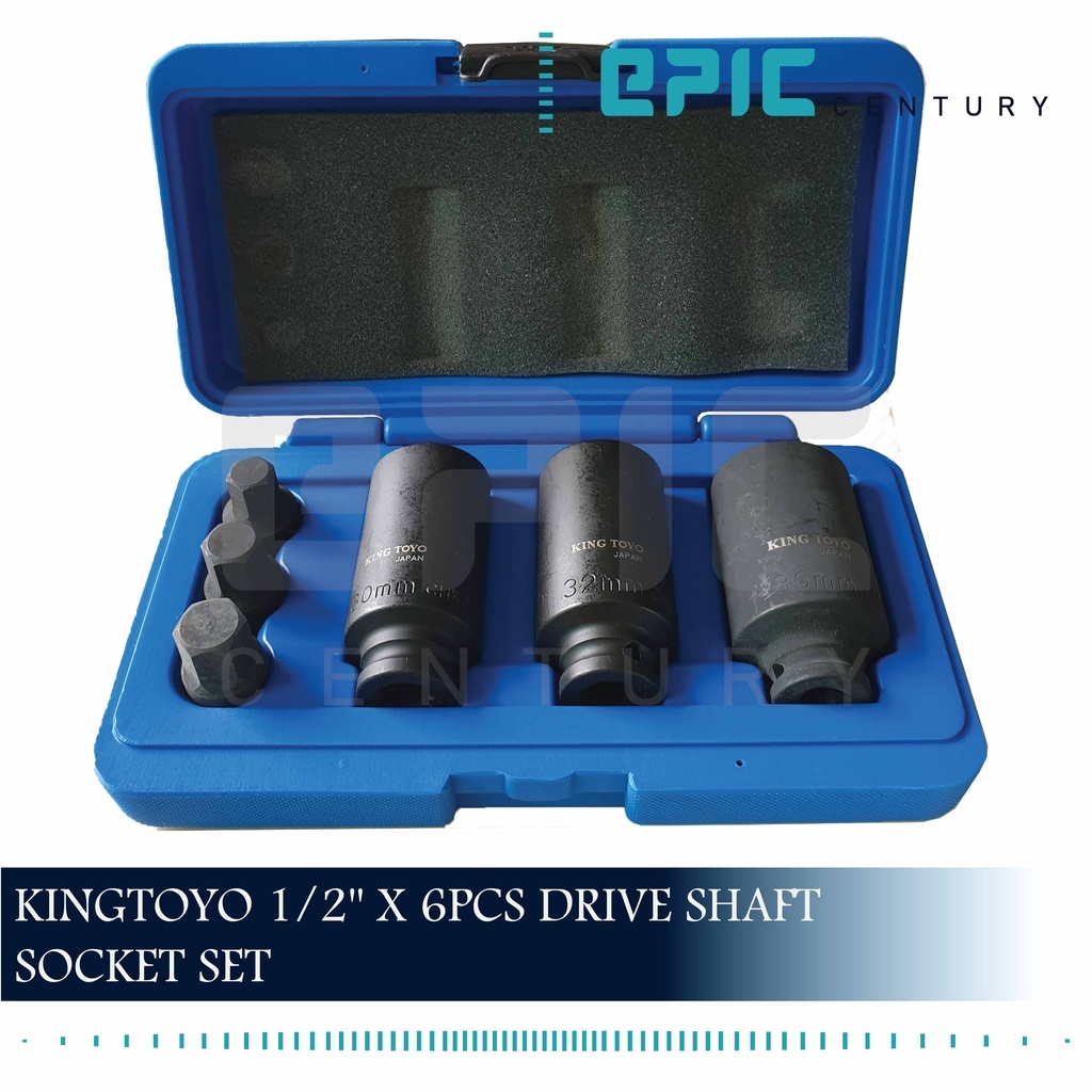 King Toyo 6Pcs 1/2"Dr. Drive Shaft Socket Set | Shopee Malaysia