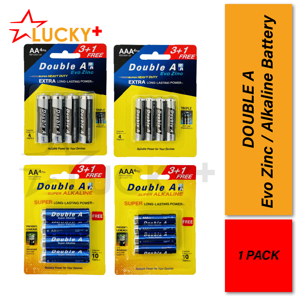 Double A Evo Zinc/Alkaline Battery (4pcs/pack) | Double A Battery ...
