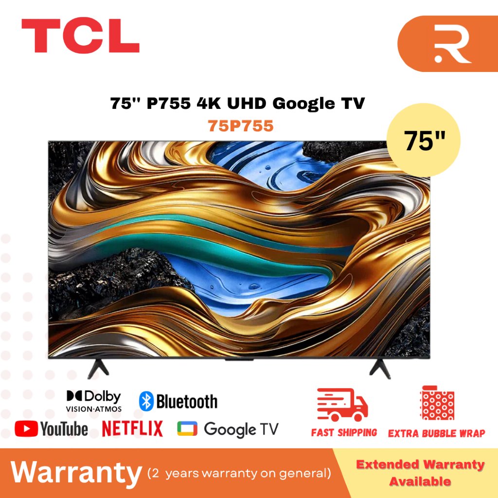 TCL 75'' P755 4K UHD Google TV 75P755 | Shopee Malaysia