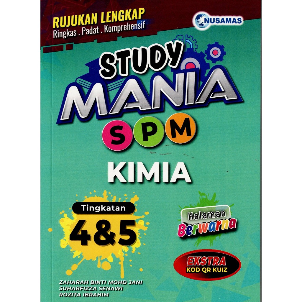 BUKU RUJUKAN ( 2025 ) : STUDY MANIA SPM KIMIA TINGKATAN 4&5 ( HALAMAN BERWARNA ) | Shopee Malaysia