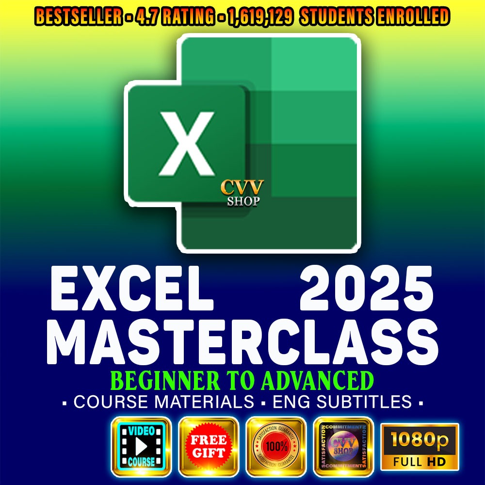 Video Course For PC - Msoft Excel Masterclass 2025 - Beginner To ...