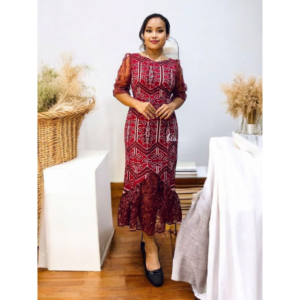 Dress Pua Kumbu Lace | Shopee Malaysia