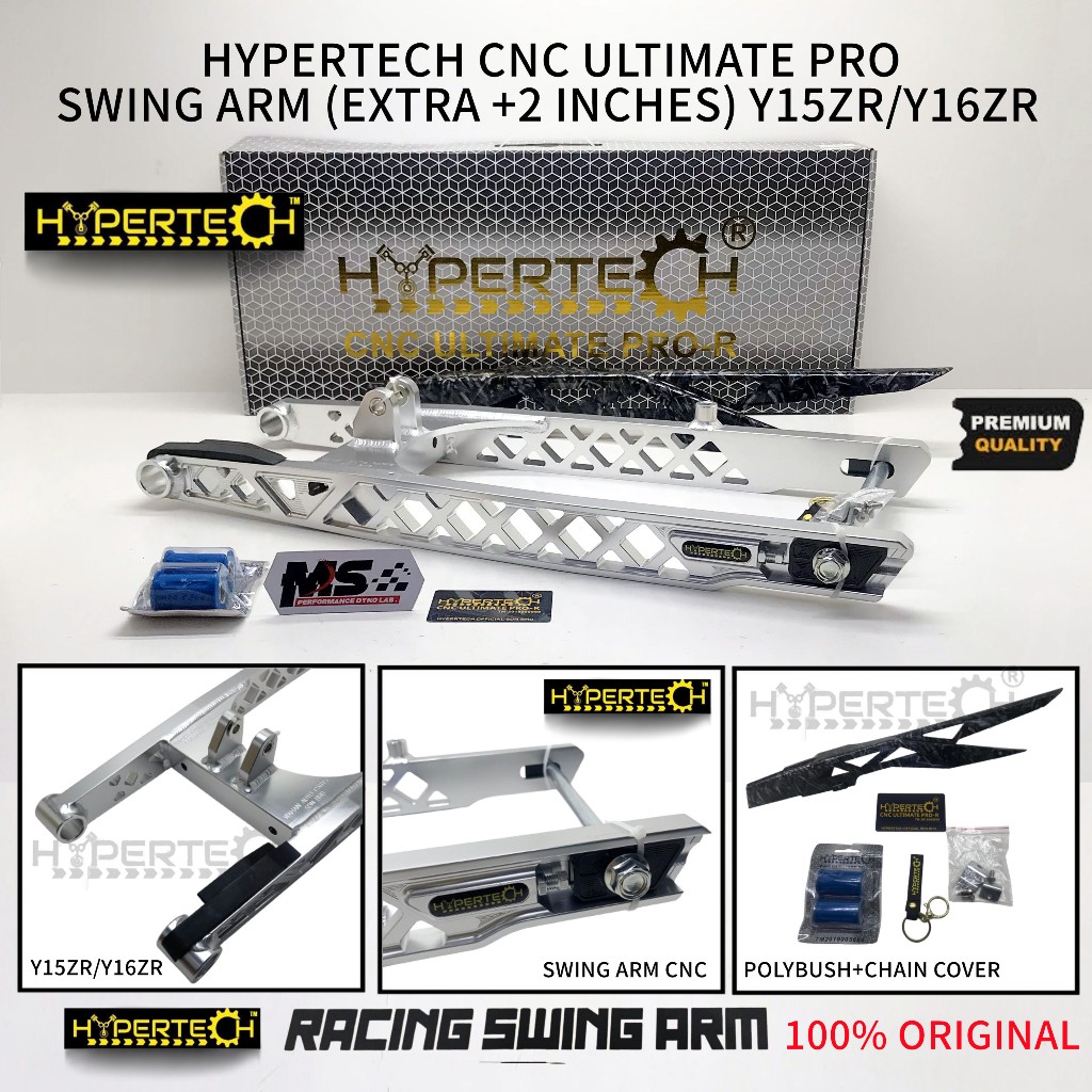 Hypertech Ultimate Y15ZR/Y16ZR CNC Pro Swing Arm Y15ZR/Y16ZR ( Extra +2 Inches ) | Shopee Malaysia