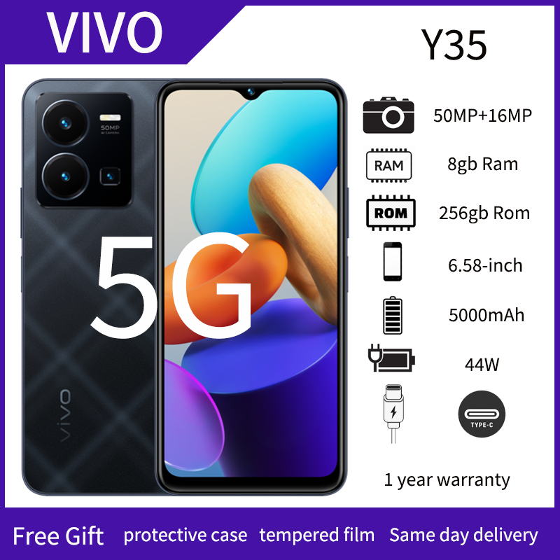 vivo y35 6GB + 128GB ROM 6.58"inch Android phone smart phone mobile ...