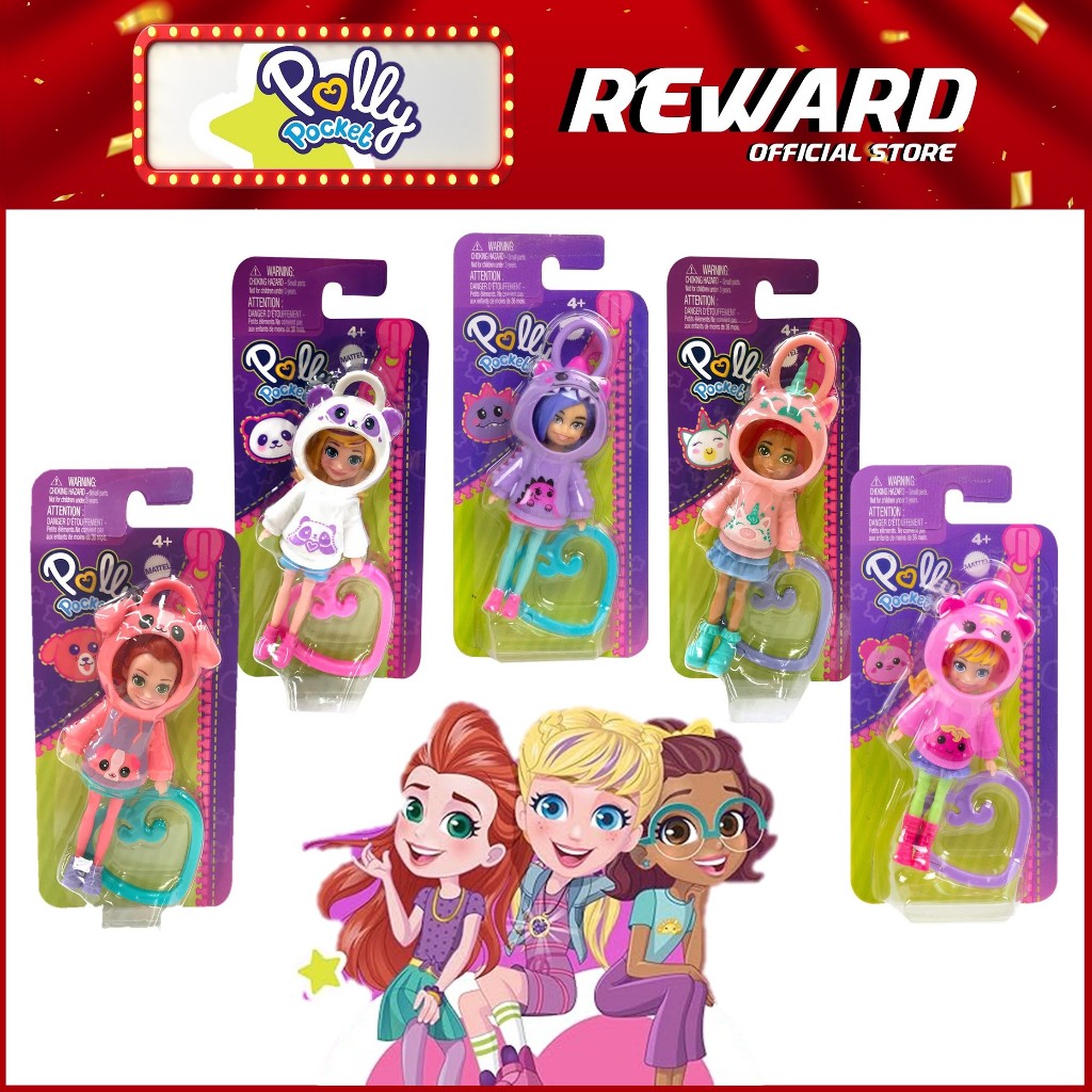 Mattel Polly Pocket Hoodie Buddies - Assorted (HKV98) / Toys / Doll ...