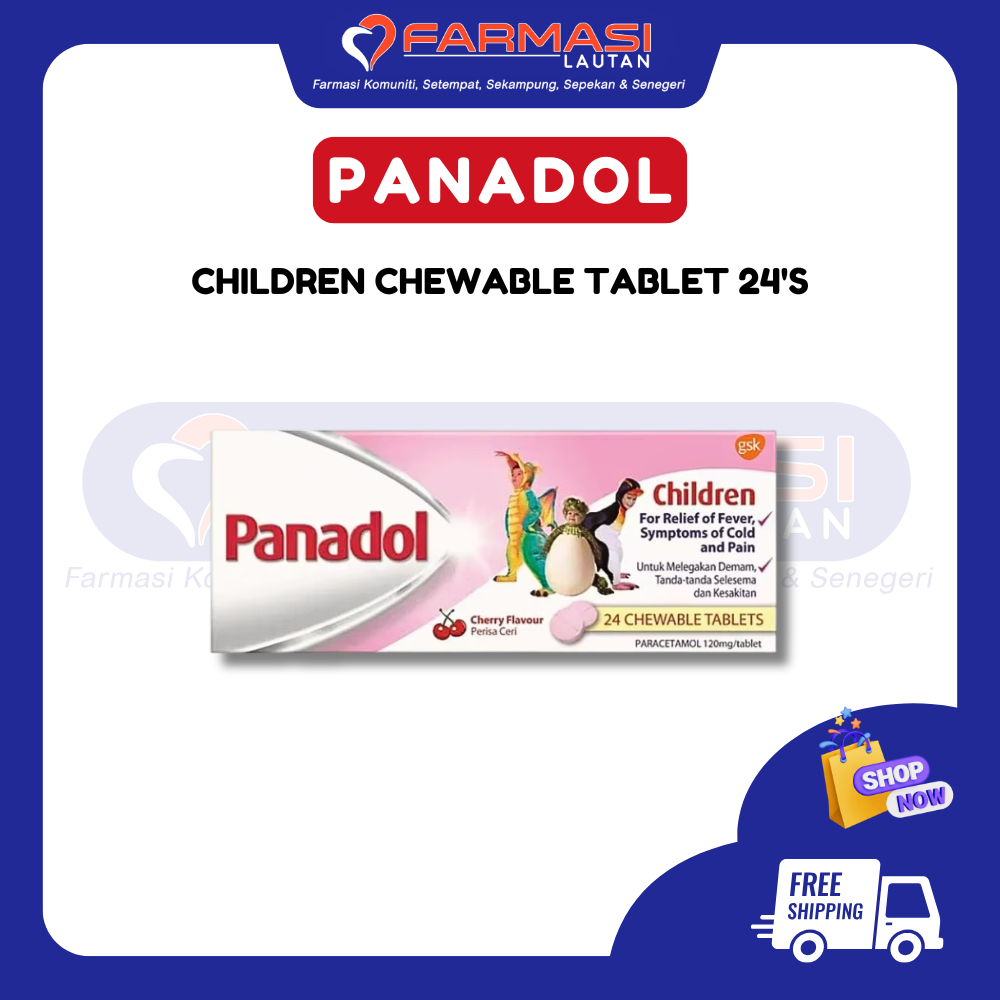 Panadol Children Chewable Tablet 24's (Cherry Flavour) | Shopee Malaysia