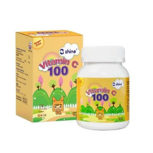 [Exp 10/2025] Shine Vitamin C-100mg Chewable Tablet (Orange Flavour ...