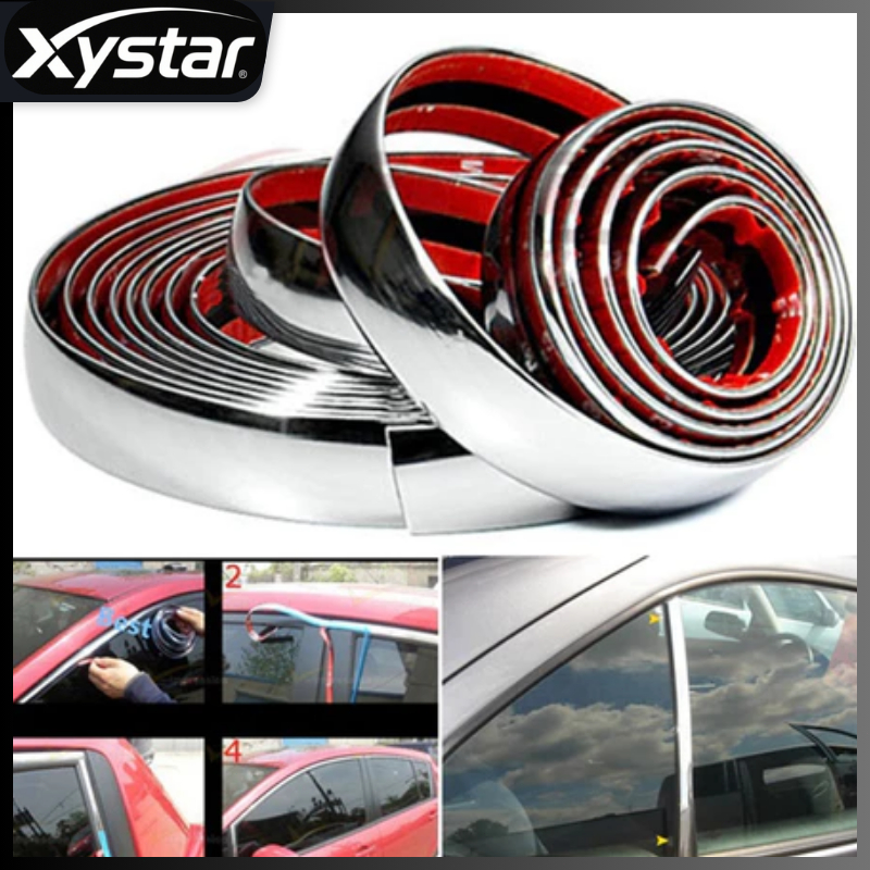 🚗Ready stock🚗Chrome Lining Strip Moulding Decoration Bumper Protector ...