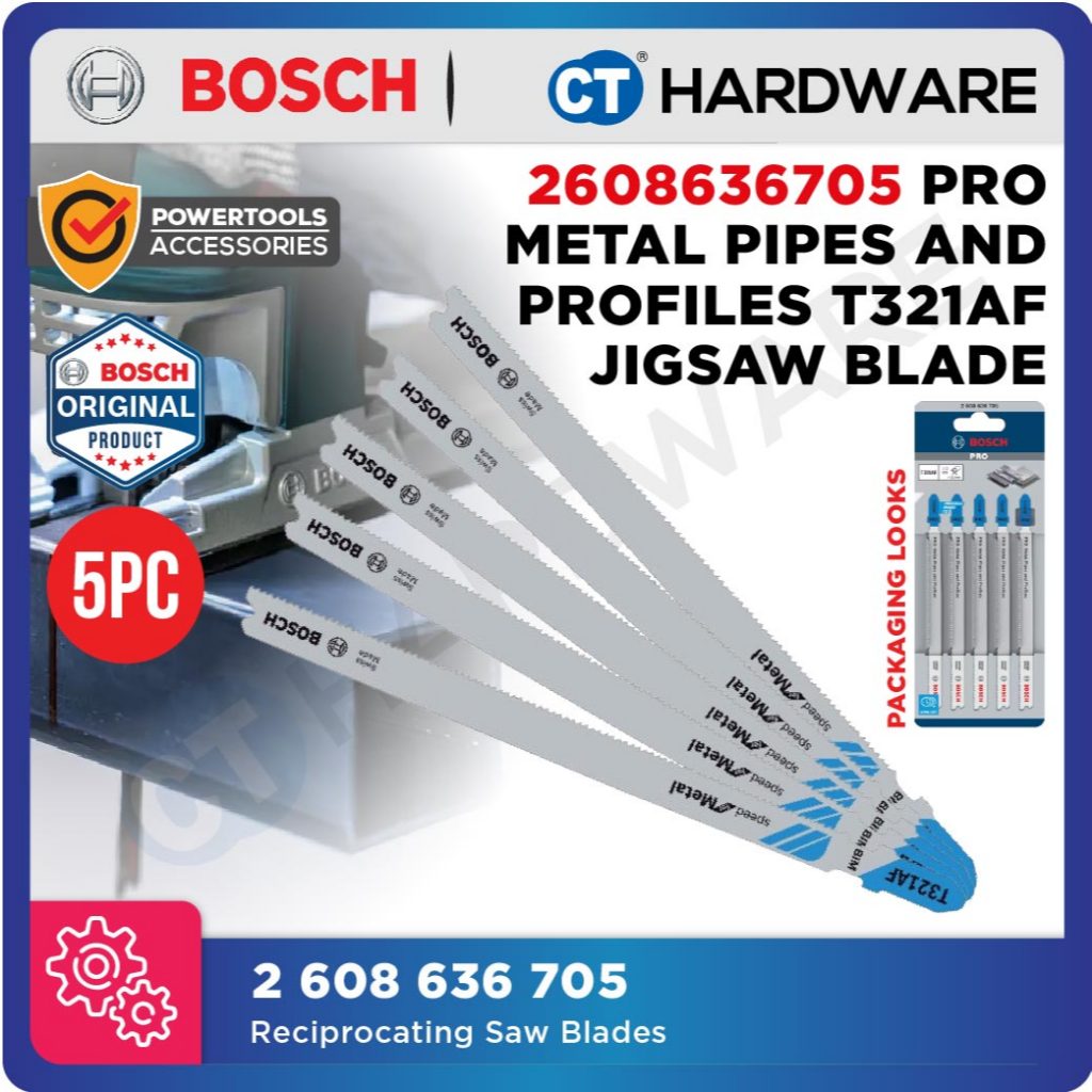 BOSCH T321AF JIGSAW BLADE SPEED FOR METAL ( 2608636705 ) | Shopee Malaysia