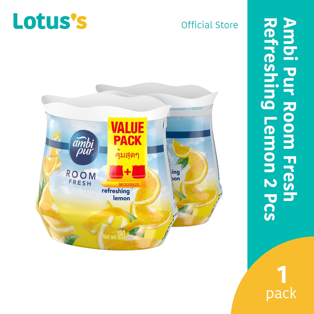 Ambi Pur Gel Fresh 180gx2 Refreshing Lemon BP | Shopee Malaysia