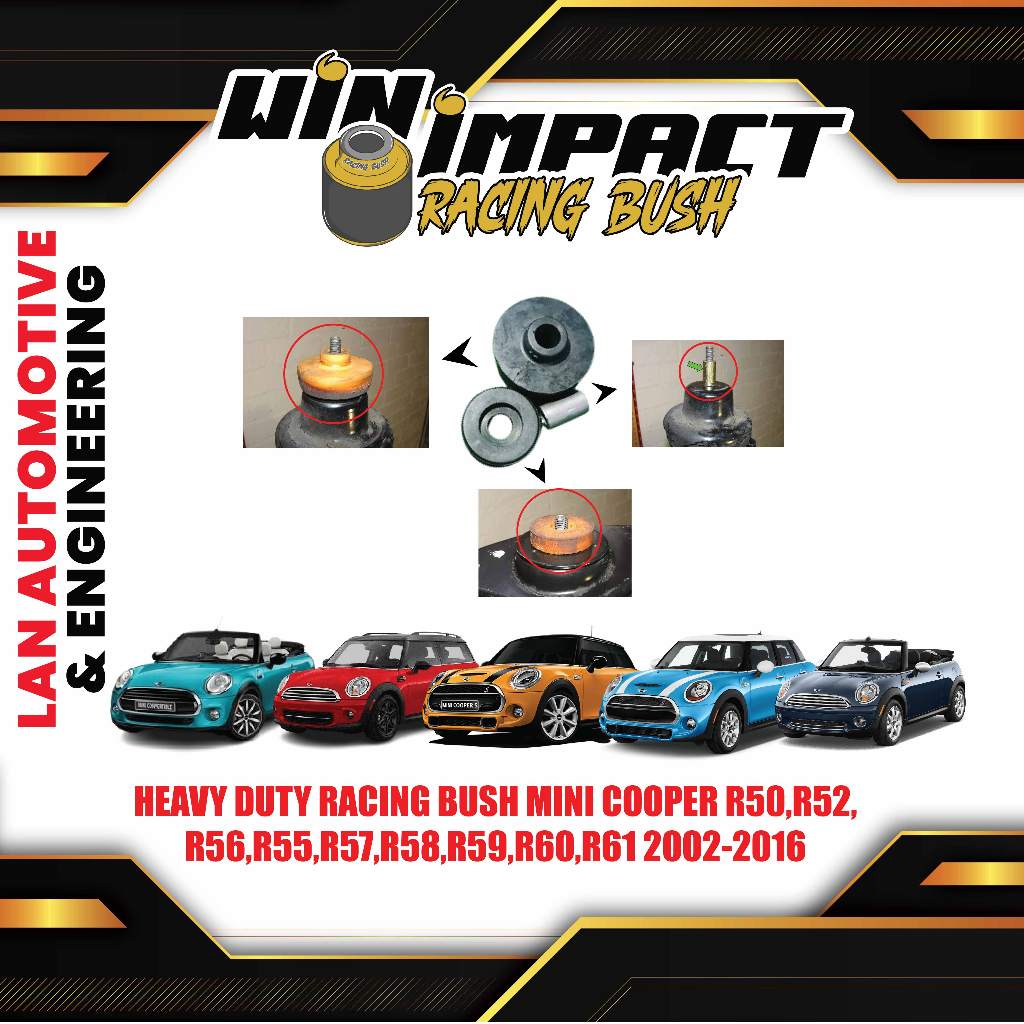 HEAVY DUTY RACING BUSH MINI COOPER R50,R52, R56,R55,R57,R58,R59,R60,R61 ...