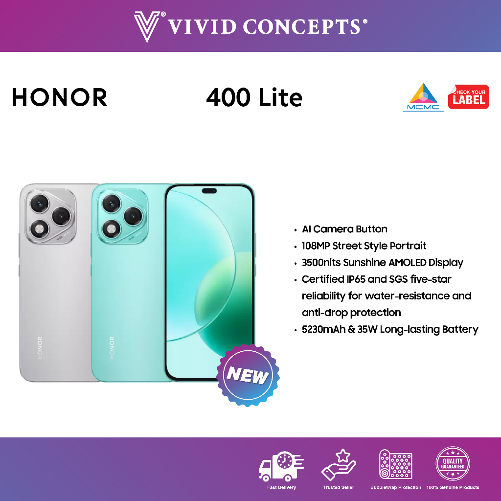 [Model Baru] Set Malaysia Honor 400 Lite 5G (12+256GB) | Shopee Malaysia