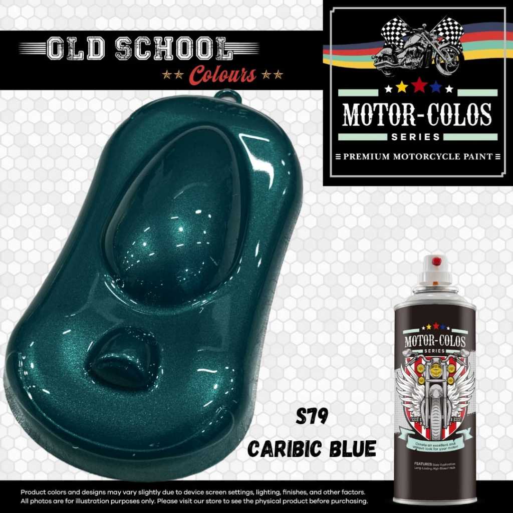 MOTOR-COLOS S79 CARIBIC BLUE METALLIC COLOUR AEROSOL SPRAY PAINT 400ML ...