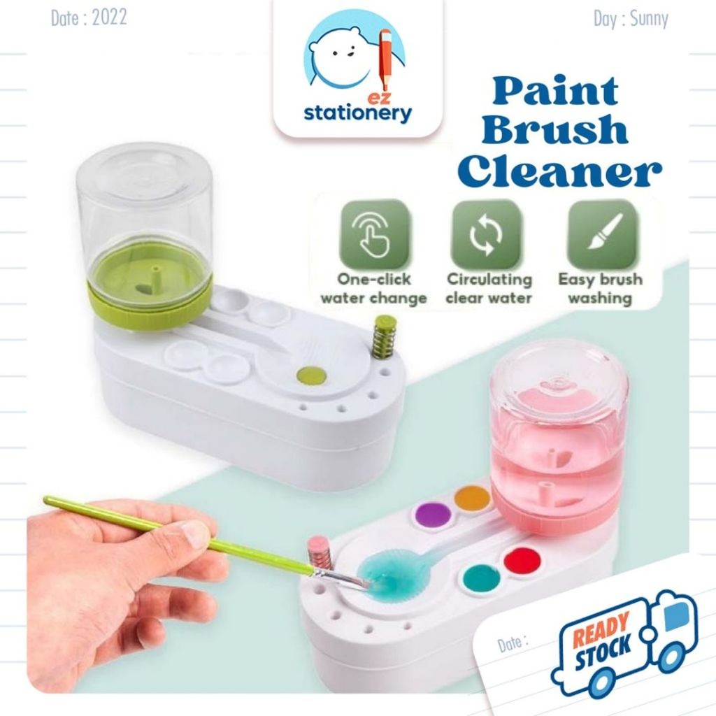 🇲🇾 Ready Stock Paint Brush Cleaner With Drain Art Brush Washer Rinser ...