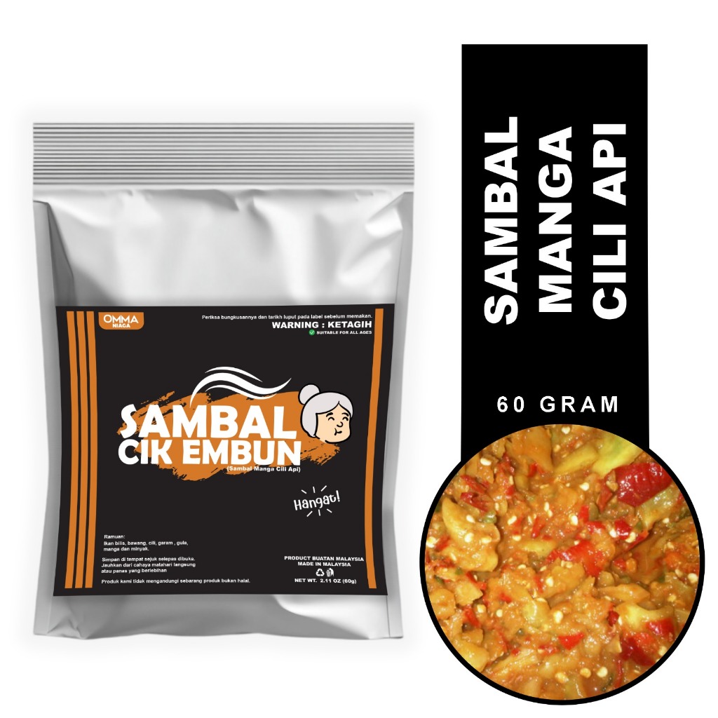 Sambal Manga Cili Api Cik Embun ( 60 Gram ) | Shopee Malaysia