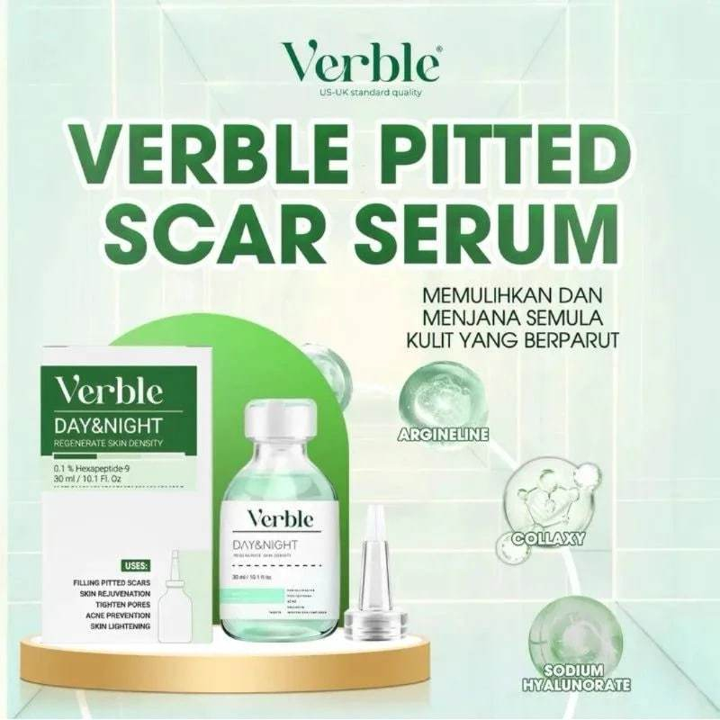 Verble Serum [ORIGINAL WITH BOX] Pitted Scar Serum: Reduce dark spots ...