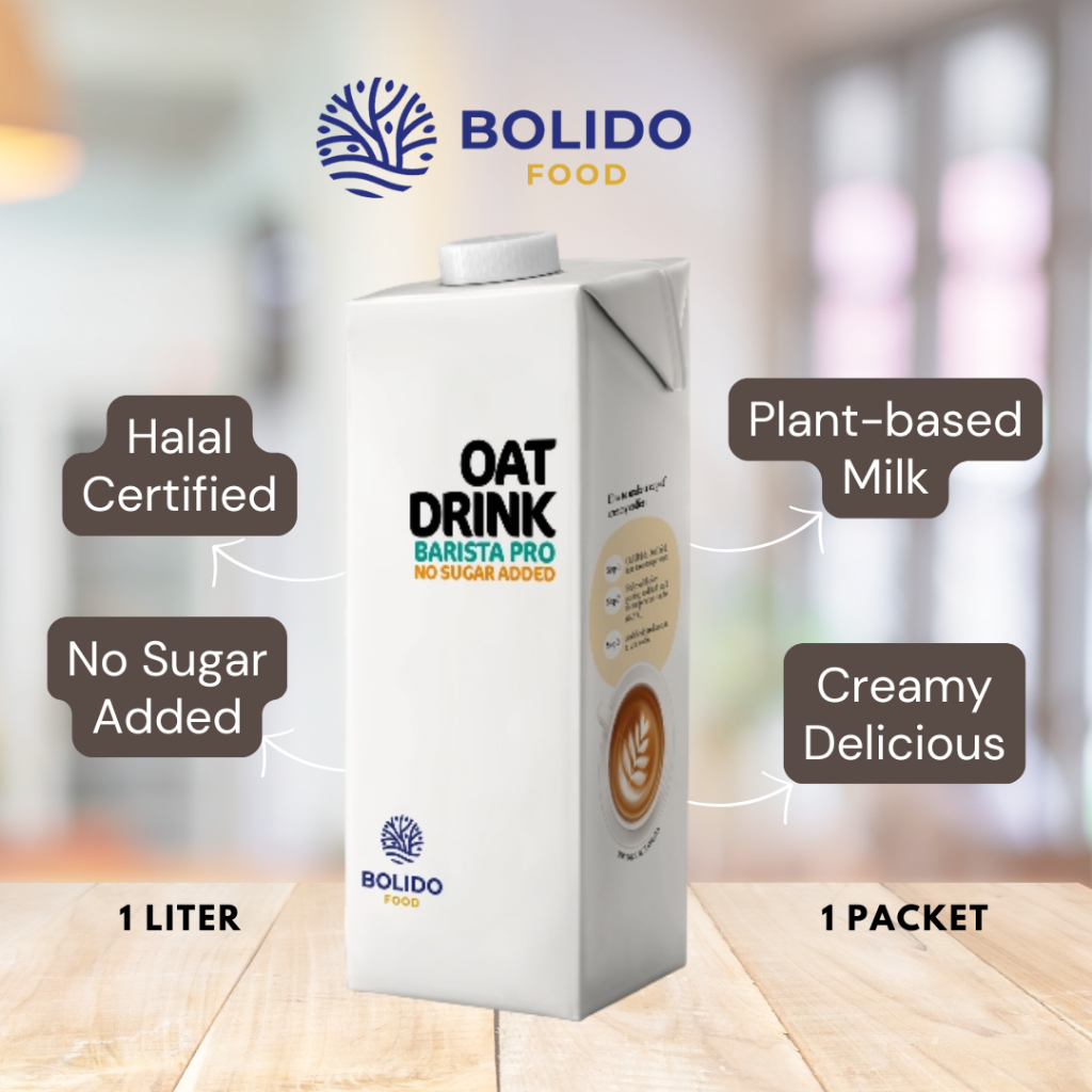 BOLIDO Oat Milk Barista Blend Original 1Packet 1Litre Latte Art Organic ...