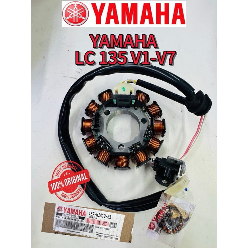 100% ORIGINAL STATOR COIL YAMAHA LC135 V1 -V7 FUEL COIL ASSY STATOR COIL (1S7-H1410-01) | Shopee ...