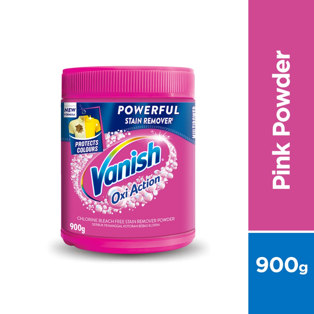 Vanish Stain Remover Pink Oxi Action, Detergent Powder, 900g | Shopee ...