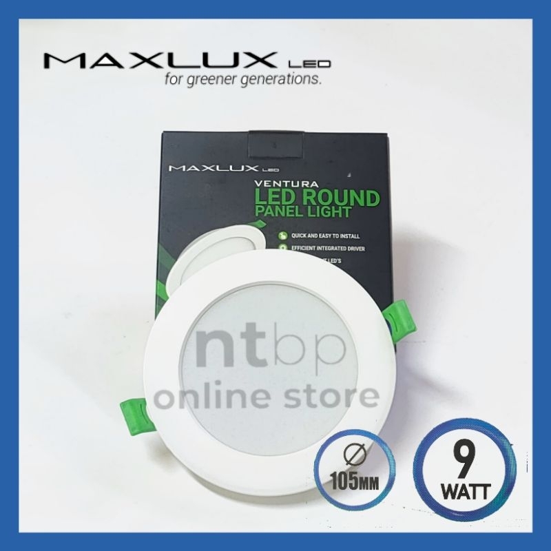 MAXLUX [ VENTURA ] 4" 9Watt LED Round Panel Light / Downlight Lampu ...