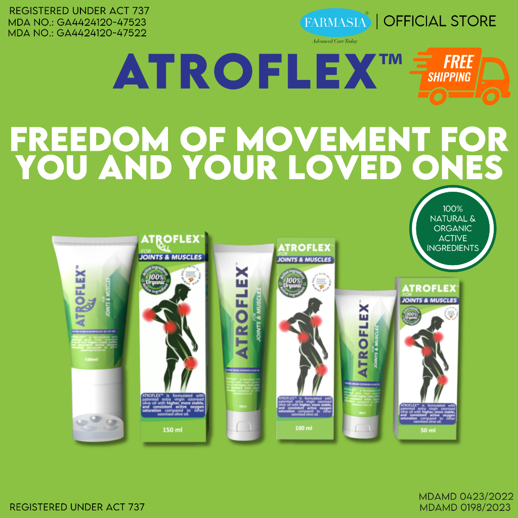 (HQ) ATROFLEX GEL 50mL, 100mL & 150mL for Knee, Joints and Muscle Pain ...