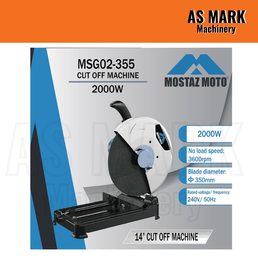 Mostaz Moto MSG02-355 Cut Off Saw Machine Wood Metal Aluminum Cutting Mesin Potong Kayu Besi ...