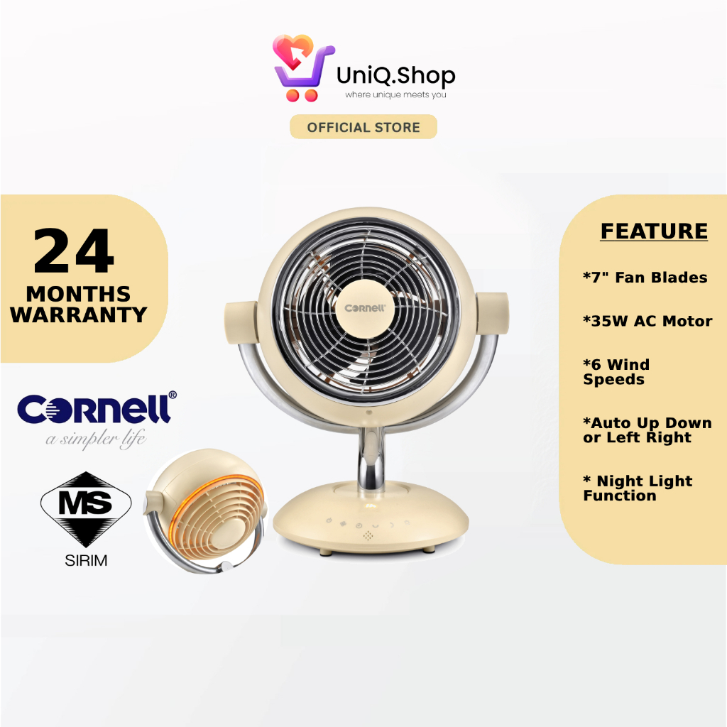 Cornell Air Circulator Fan 7" (with LED) | CCF-7001ACR (Desk ...