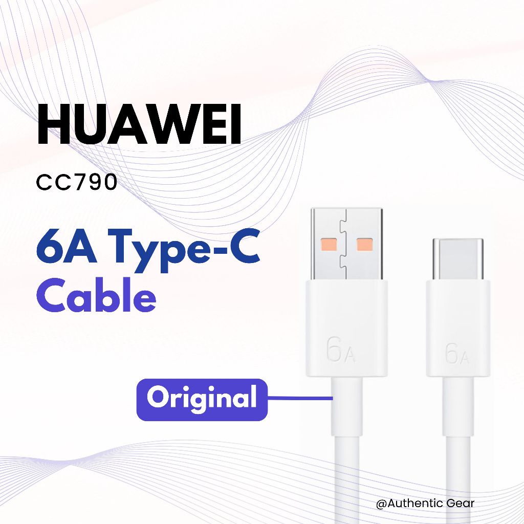 Original Huawei Cable 6A Type-C Cable CC790 100cm support Huawei ...