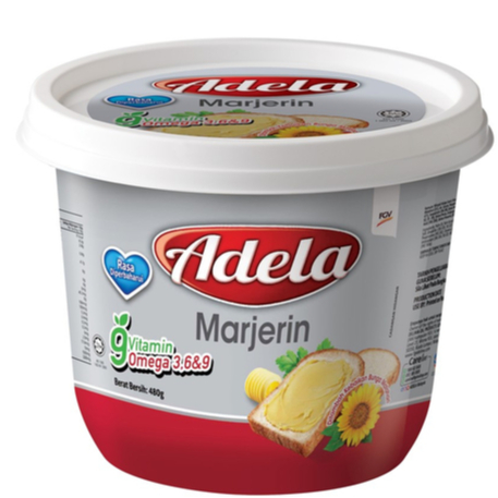 ADELA Tub Margarine 480g / 1kg – Rich Taste for Baking & Cooking ...