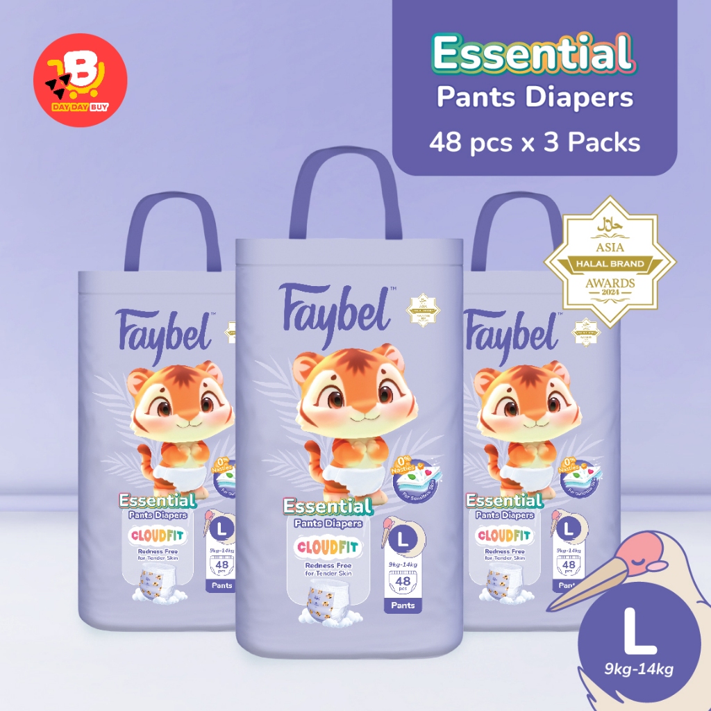 Faybel Baby Essestial PANTS Diaper - L 48pcs (PANTS) | Shopee Malaysia