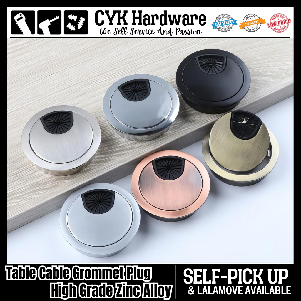 Cable Hole Cover Zinc Alloy Round Table Wire Hole Covers Outlet Port ...