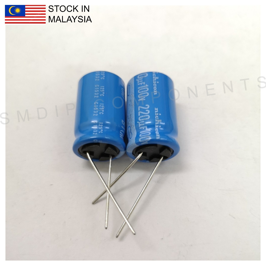 Japanese-Grade 220uF 100V 125°C, Radial Capacitor, 16mm x 25mm | Shopee ...