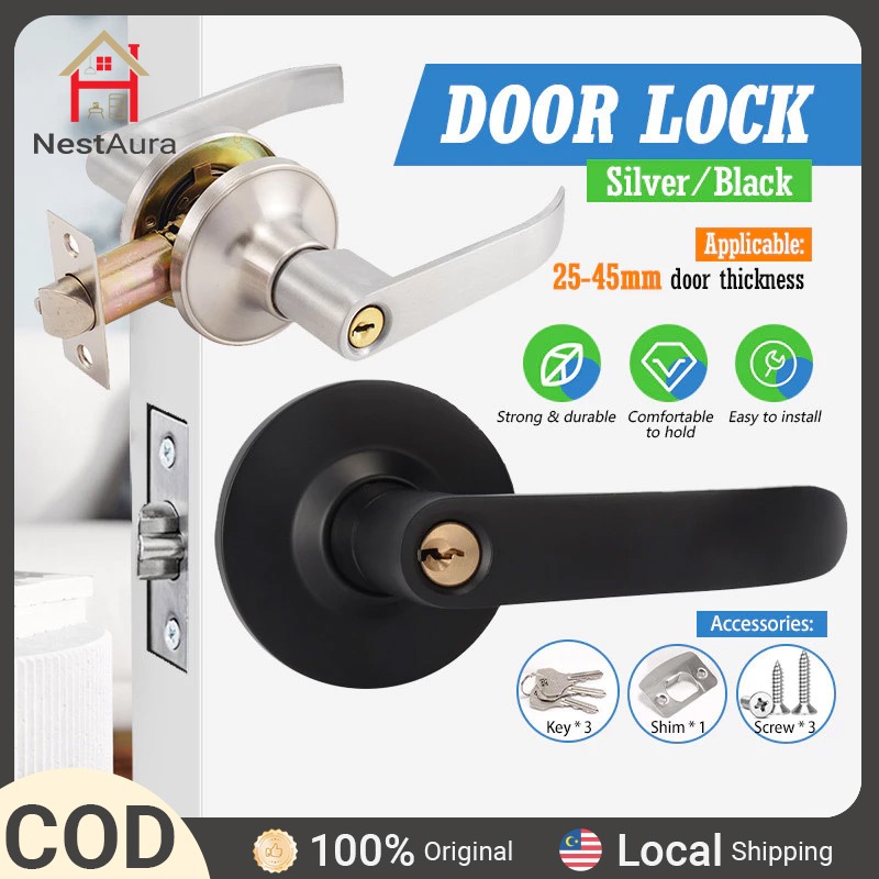 Hardware Mute Door Knob Lockset Aluminium Alloy Lockset Door Knob Anti ...
