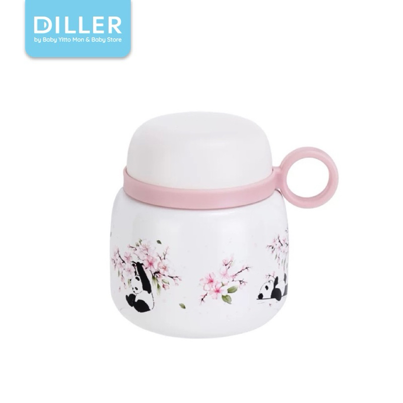 Diller [Panda Sakura Series] Stainless Steel Food Jar 520ml | Shopee ...
