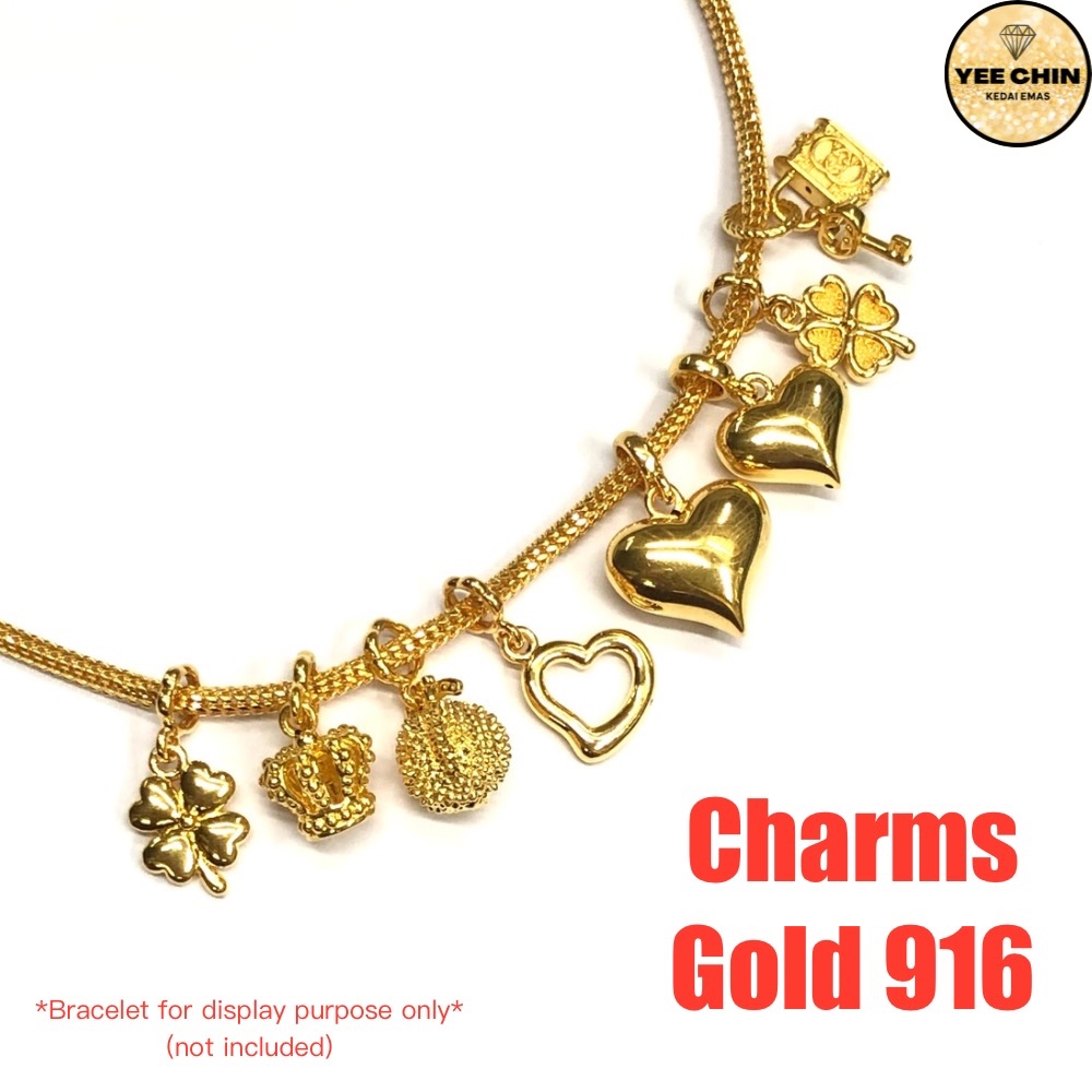 Yee Chin Charms Emas 916 Bajet 5D Masdora PDR Loket Buah Gantung / Gold ...