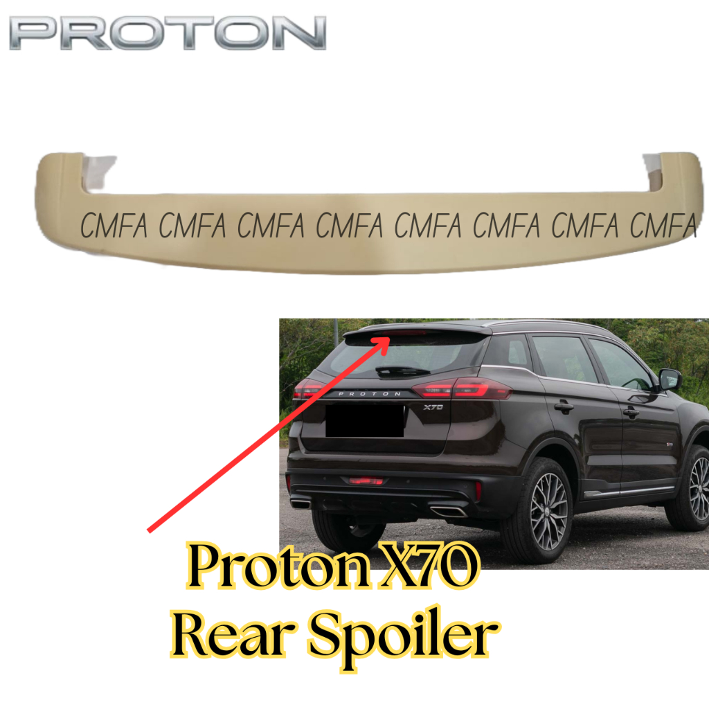 Proton X70 Rear Bumper Spoiler Rear Spoiler Rear Top Spoiler (Unpainted ...