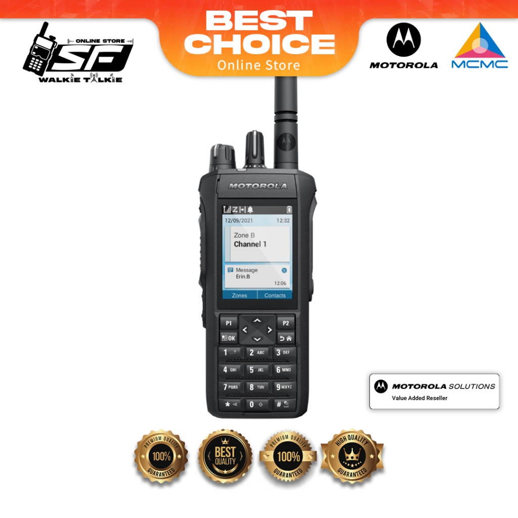 ORIGINAL MOTOROLA R7-NON TIA (UHF 400-527Mhz) DIGITAL TWO WAY WALKIE TALKIE | Shopee Malaysia