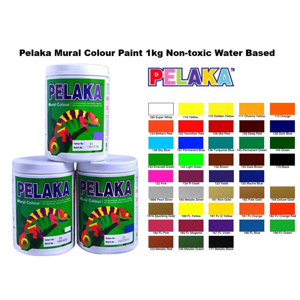 PELAKA Mural Colour Paint Non-toxic Water Based 1kg | Shopee Malaysia