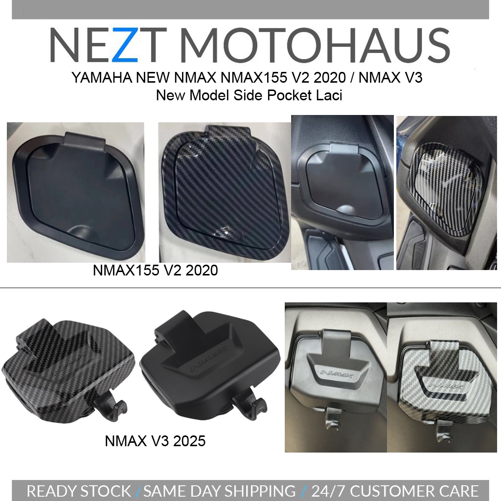 YAMAHA NEW NMAX NMAX155 V2 2020 / V3 New Model Side Pocket Laci Cover ...