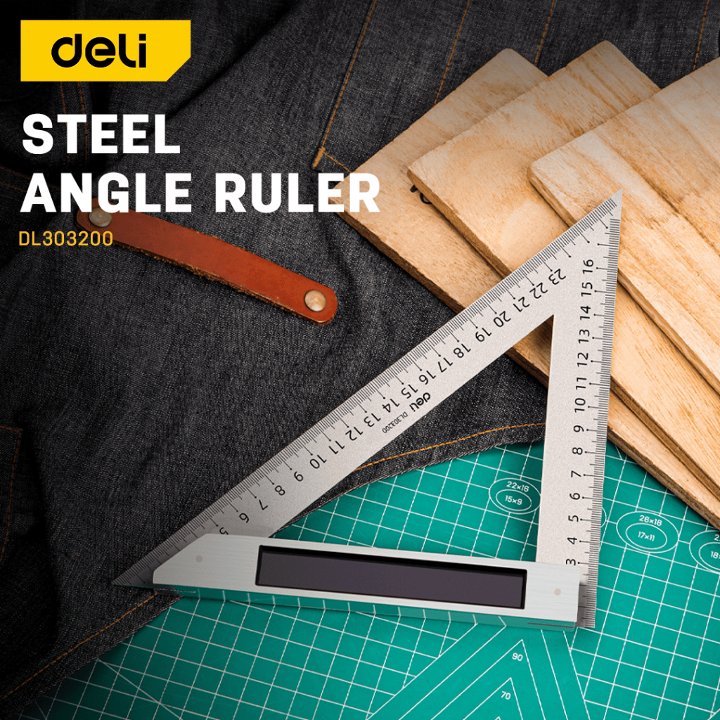 DELI Steel Angle Ruler (200mm) DL303200 | Shopee Malaysia