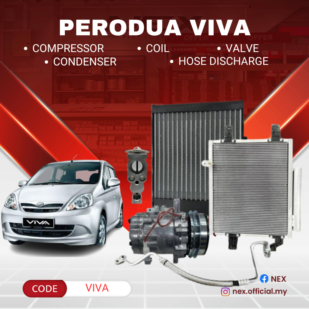 🔥HARGA BORONG🔥Perodua Viva Aircond Full Set–Compressor, Condenser ...