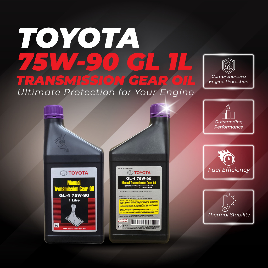 Original toyota 75w90 gl-5 manual gear oil 1l | Shopee Malaysia