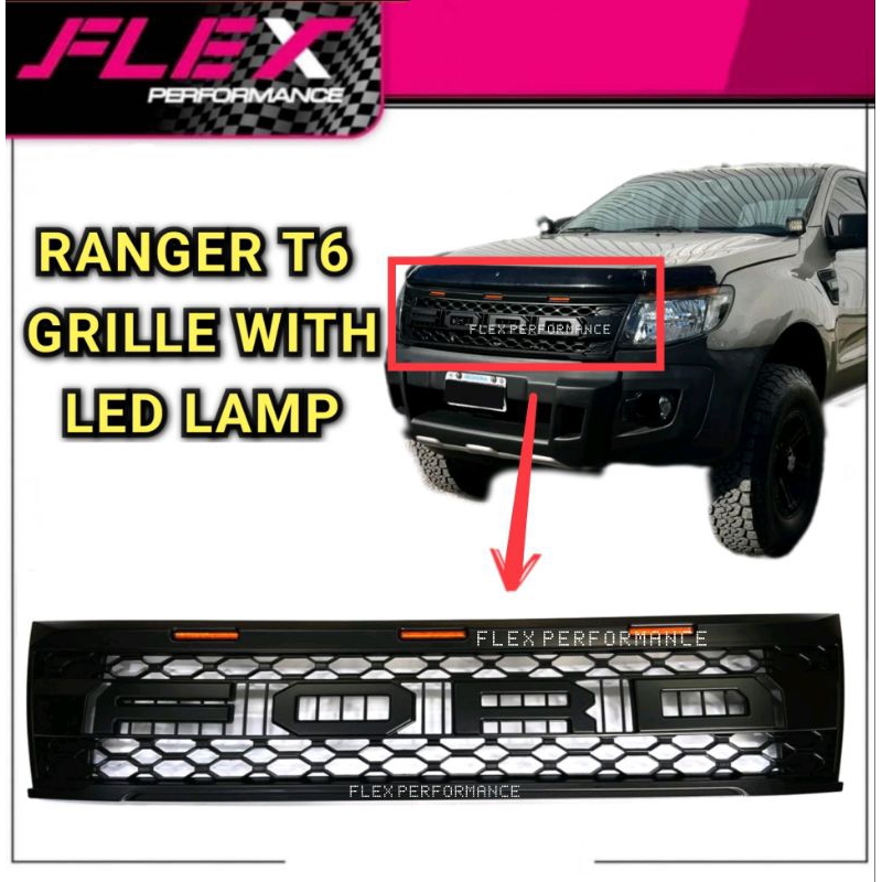 HIGH QUALITY FORD RANGER T6 2.2 3.2 GRILLE WITH LED LAMP FRONT SALUNG ...