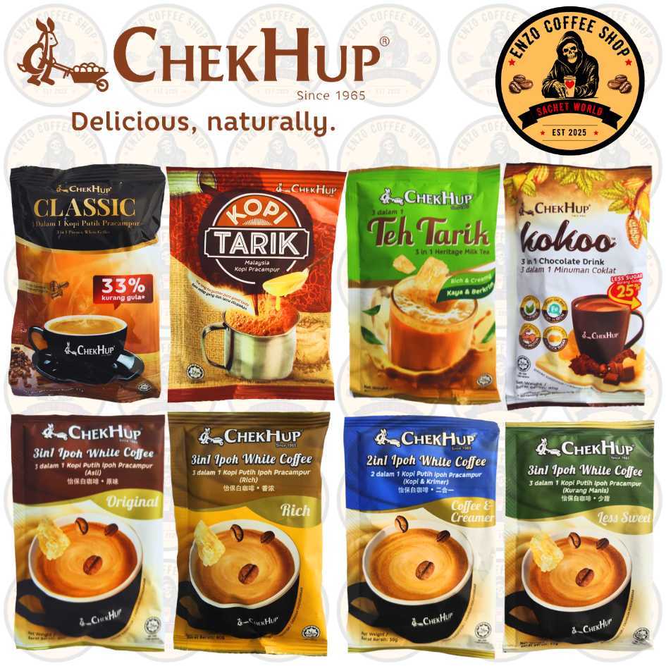 CHEK HUP COFFEE 3 IN 1 (LOOSE PACK/SACHET) INSTANT PREMIX WHITE COFFEE ...