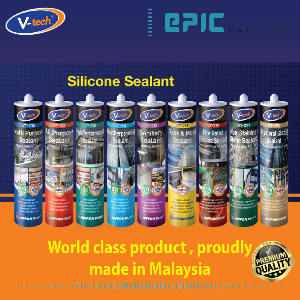 V-Tech Silicone Sealant Vt-201 / Vt-202 / Vt-218 (Best Seller ...