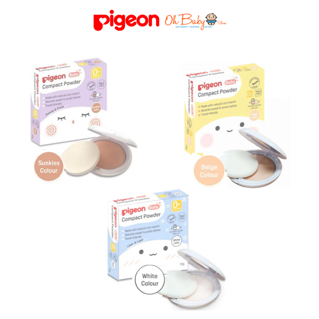 Pigeon Baby Compact Powder - Natural Cornstarch (10g) | Shopee Malaysia