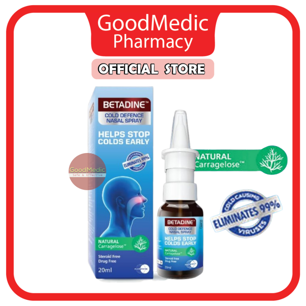 Betadine Cold Defense Nasal Spray (ADULT) - 20ml Exp 11/25 | Shopee ...